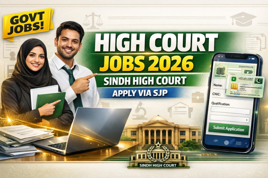 High Court of Sindh Jobs 2026 – Apply Online via SJP - pakjobscenter